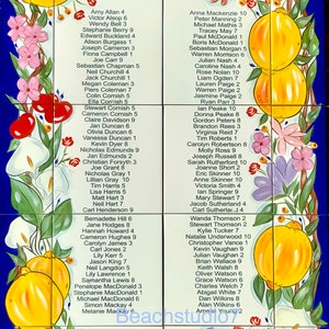 Ceramic Wedding Seating Chart, Unique Custom Table Seating Decor ...