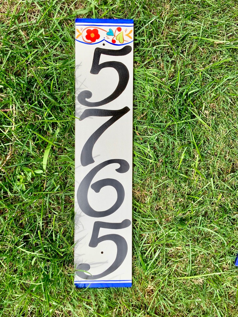 Vertical House Numbers for Post. Vertical Address Sign for - Etsy