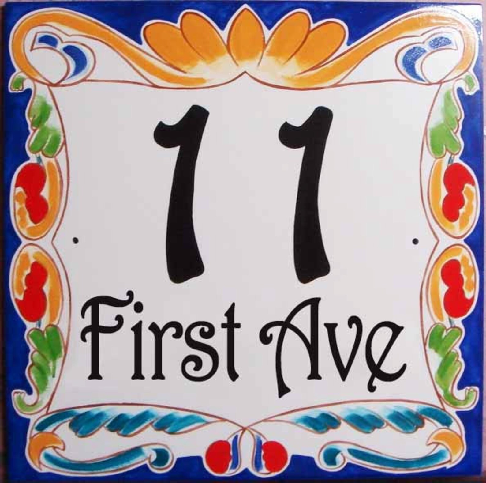 Large and Unique Custom Hand Painted Italian House Numbers - Etsy