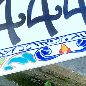 Custom Spanish Address Unusual House Numbers Hand Painted Ceramic Tile ...