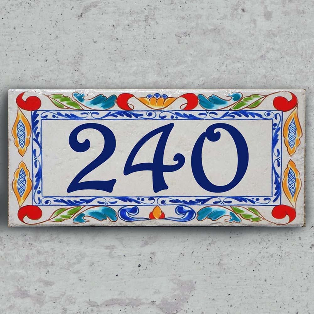 Custom Spanish Address Unusual House Numbers Hand Painted | Etsy