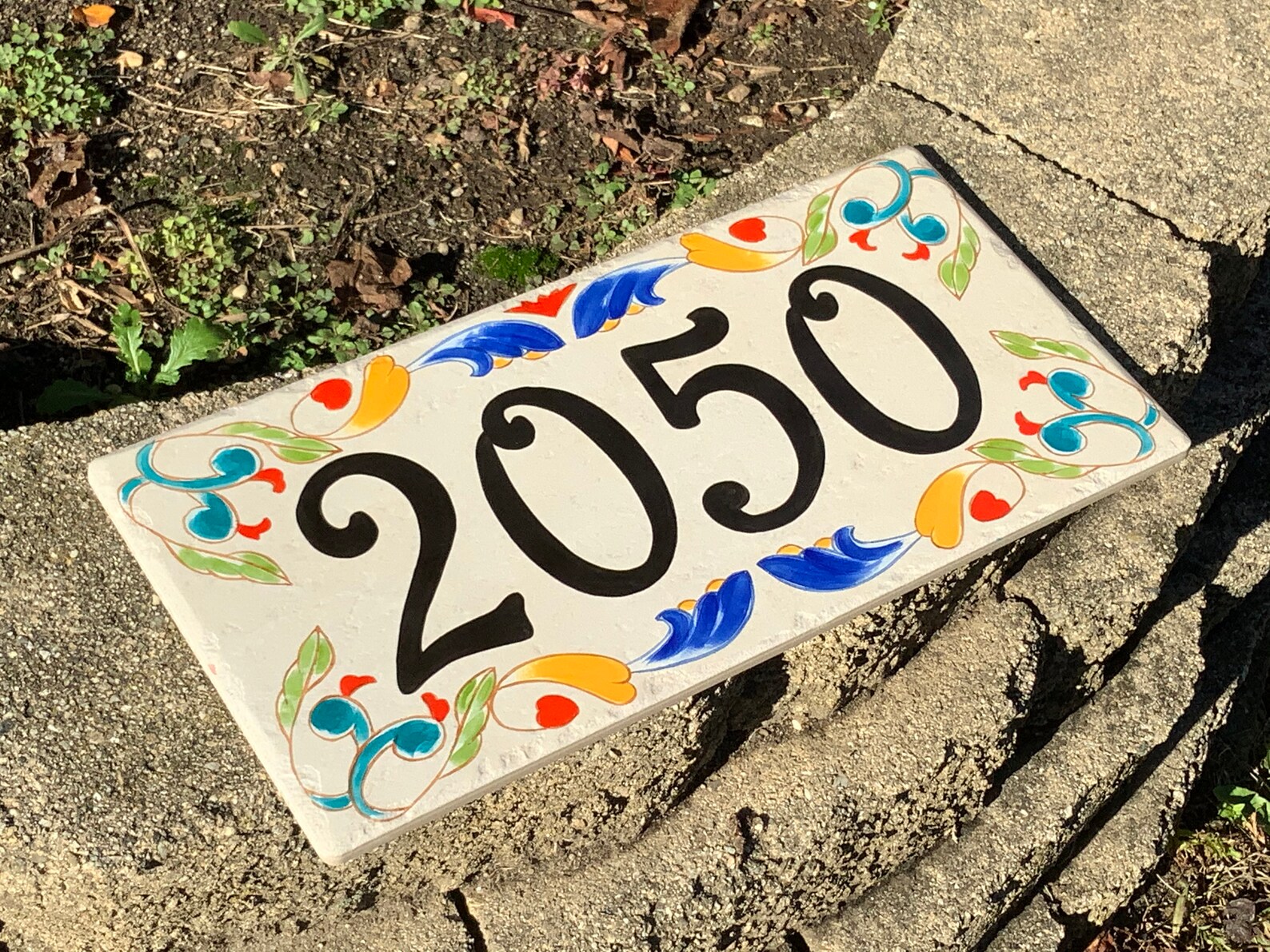House Numbers Ceramic Custom Hand Painted Address Tiles - Etsy