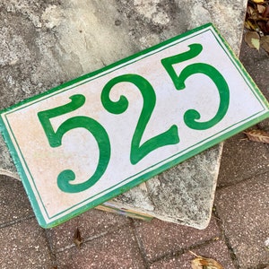 Green Custom House Number Sign Hand Painted Personalized Sign, Address ...
