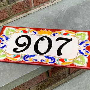 Terra Cotta House Numbers, Spanish Colorful House Number Plaque ...