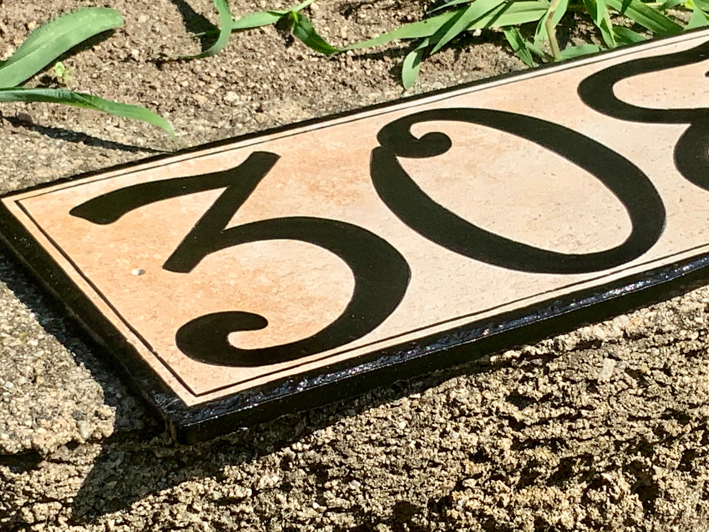 Rustic Personalized Address Plaque. Ceramic House Number Sign for House ...