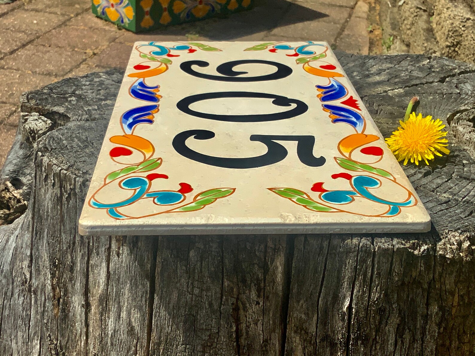 House Numbers Ceramic Custom Hand Painted Address Tiles - Etsy