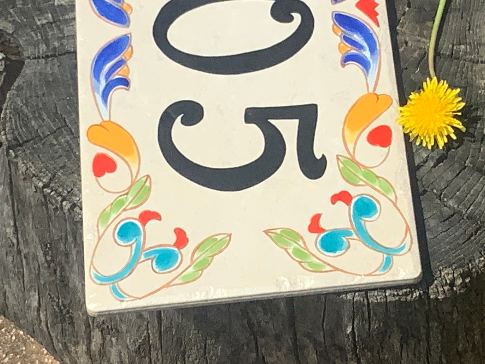 Hand Painted Victorian and Italian Style House Number Plaque - Etsy