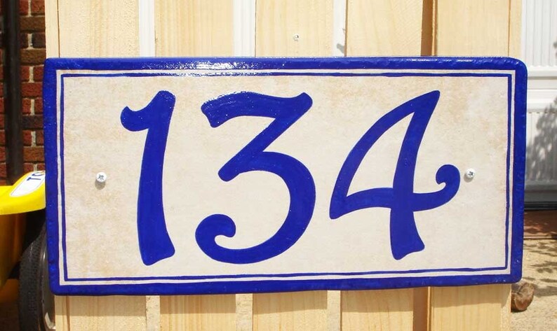 Rustic Ceramic House Numbers Custom Address Signs and Plaques Hand ...