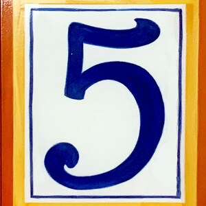 Large 5 Inch High Numbers Address Sign, Terra Cotta Custom House Number ...