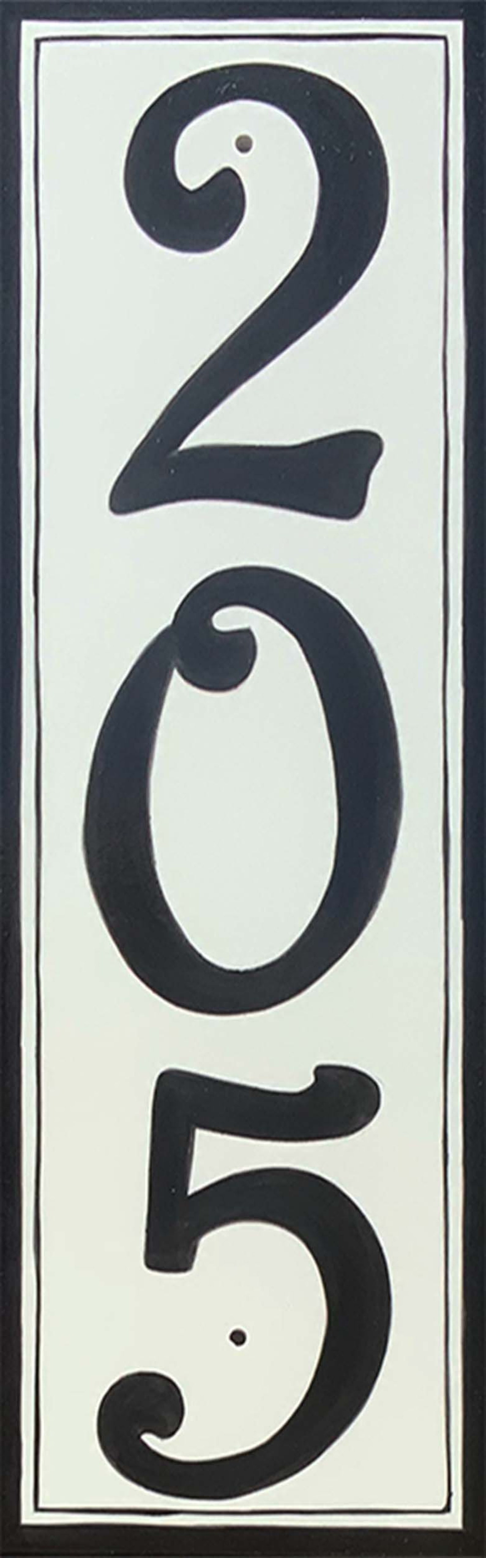 3 1/2 Wide Number Sign for Post Vertical Ceramic House - Etsy