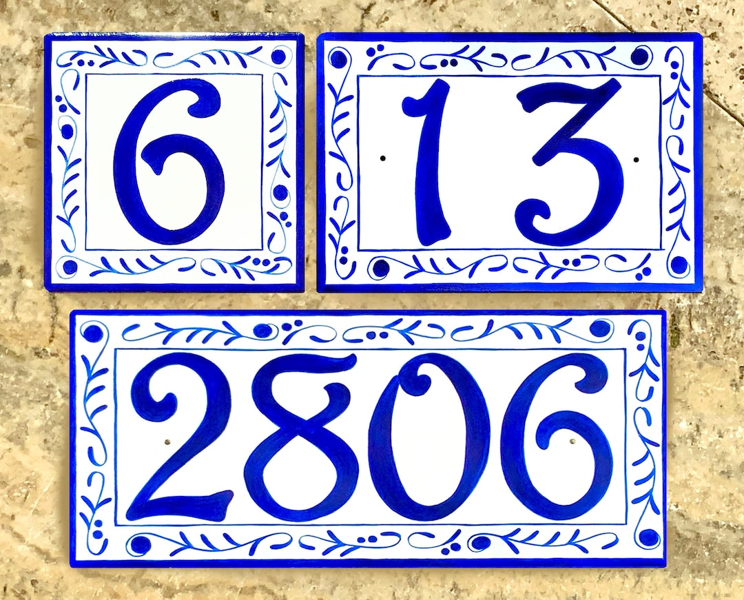 Large 5 Inch House Numbers, Visible Address Sign, Choose From 3 Sizes ...