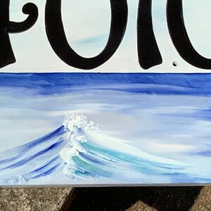 Surf Address Sign Surfing Wave House Numbers Ceramic, Nautical House ...