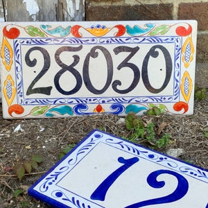 Spanish Decor House Sign Colorful House Numbers Plaque, Custom House ...