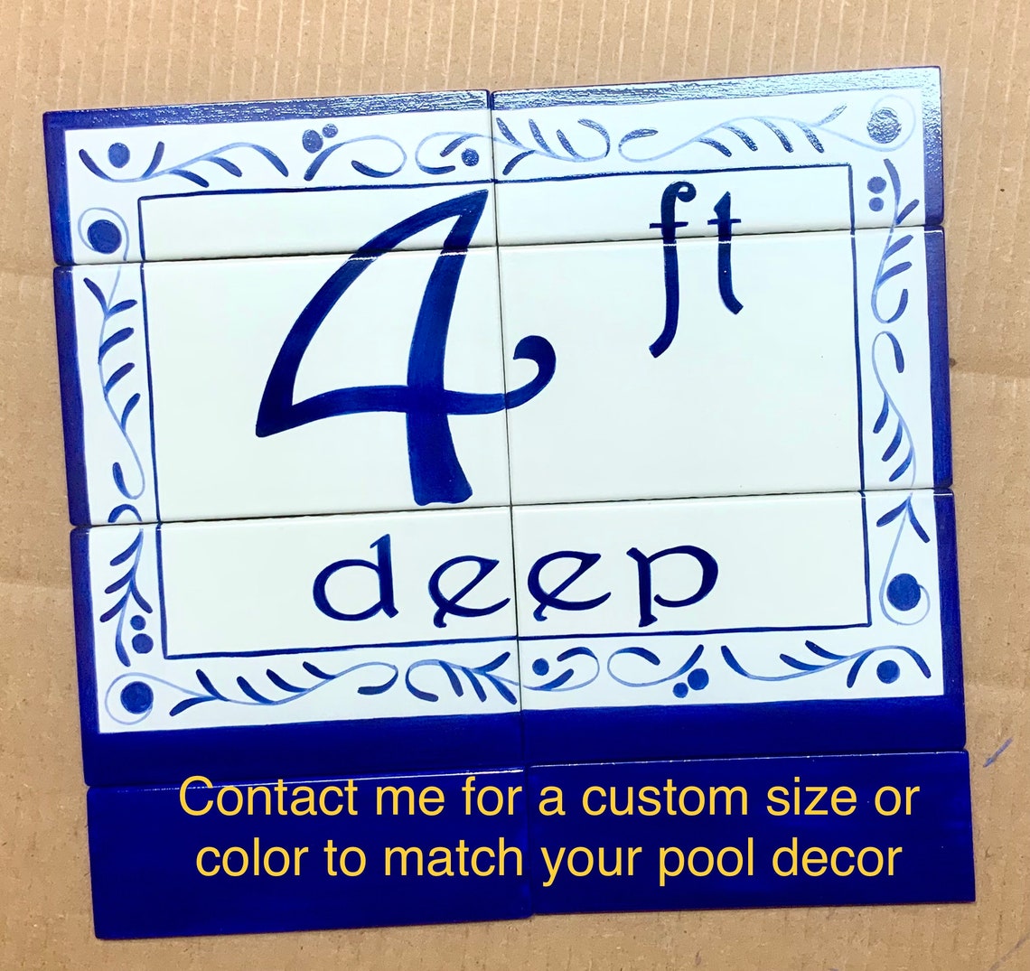 Swimming Pool Marker Depth Marker Any Design to Match Your - Etsy