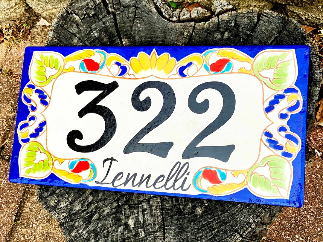 Ceramic House Numbers Personalized Address Numbers and Family Family ...