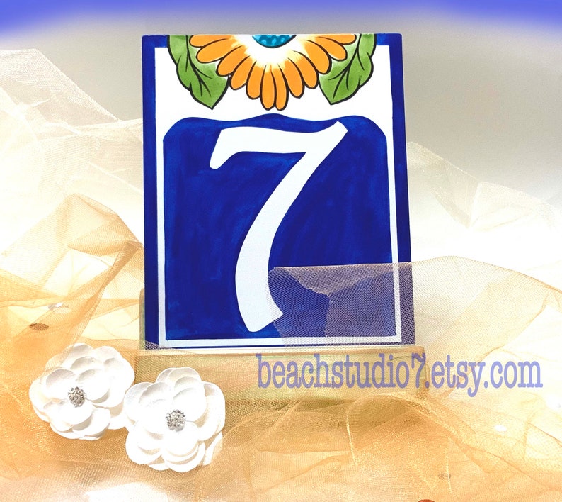 Wedding Table Numbers, Ceramic Floral Numbers for Wedding Tables ...