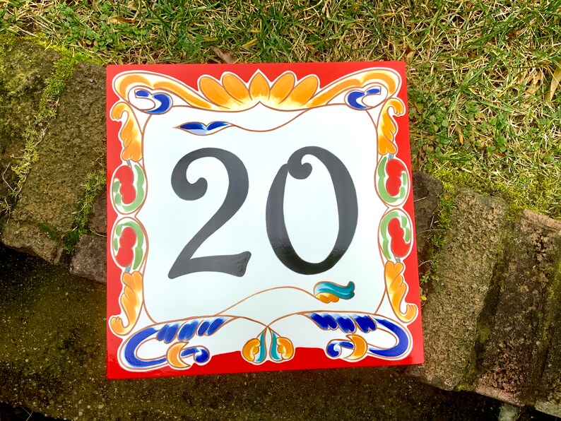 Large and Unique Custom Hand Painted Italian House Numbers - Etsy