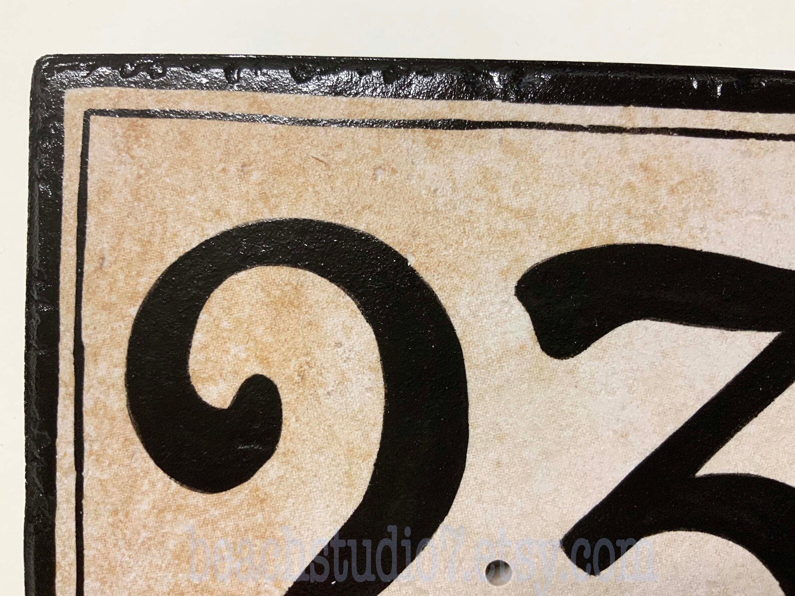 Large Rustic House Number Plaque. Porcelain Address Sign - Etsy
