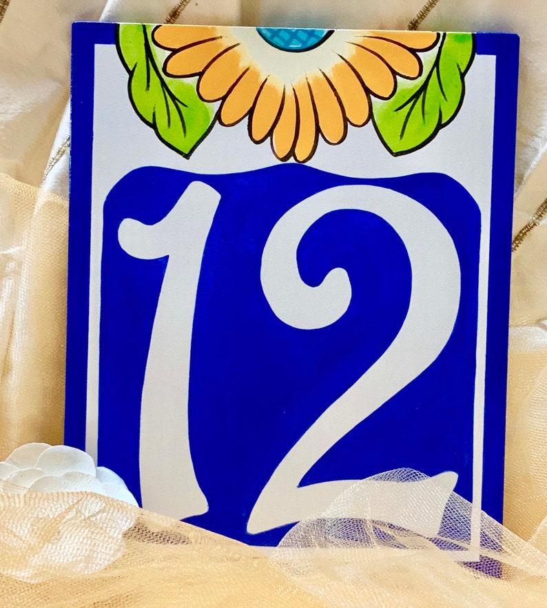 Wedding Table Numbers, Ceramic Floral Numbers for Wedding Tables ...