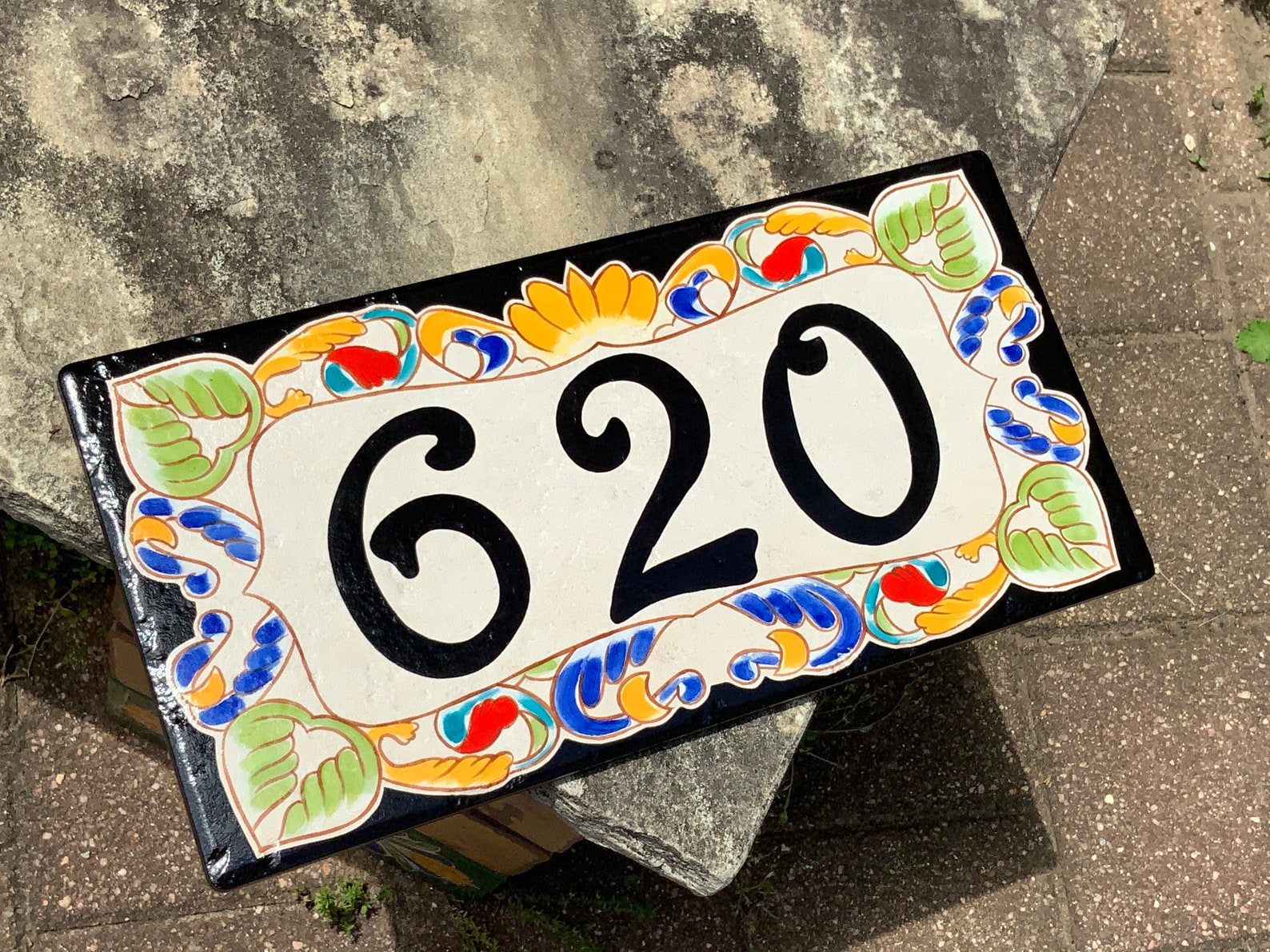 Terra Cotta House Numbers Spanish Colorful House Number - Etsy
