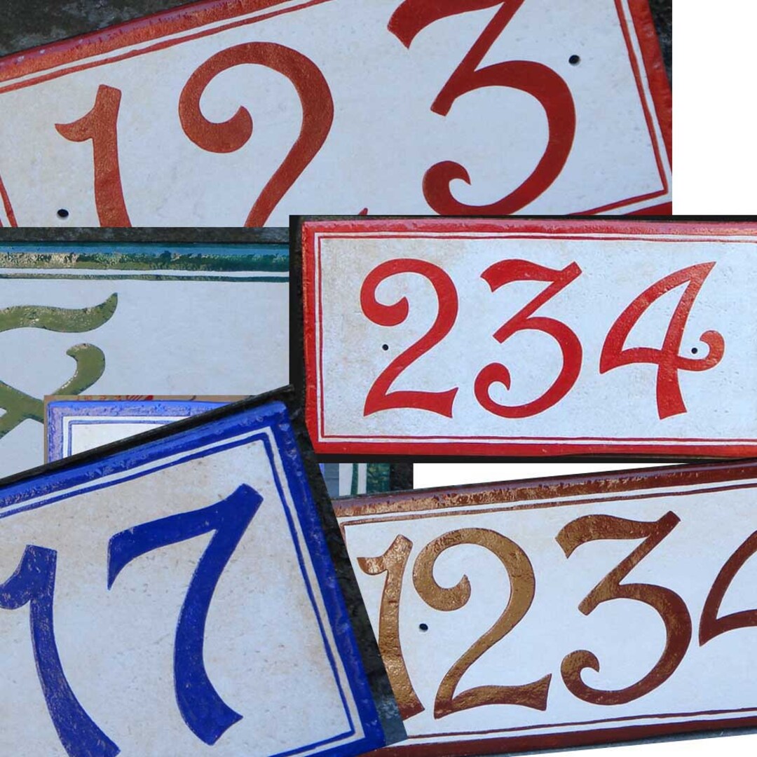 Rustic Ceramic House Numbers Custom Address Signs and Plaques Hand ...