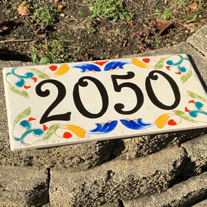 Hand Painted Victorian and Italian Style House Number Plaque, Unique ...