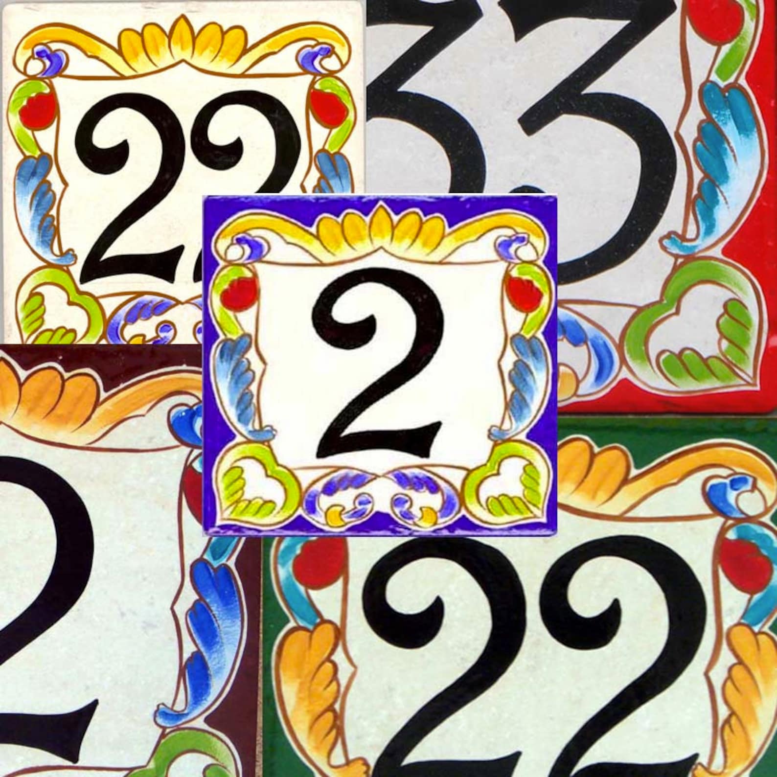 Ceramic House Numbers, House Number Plaque, Italian House Number Design ...