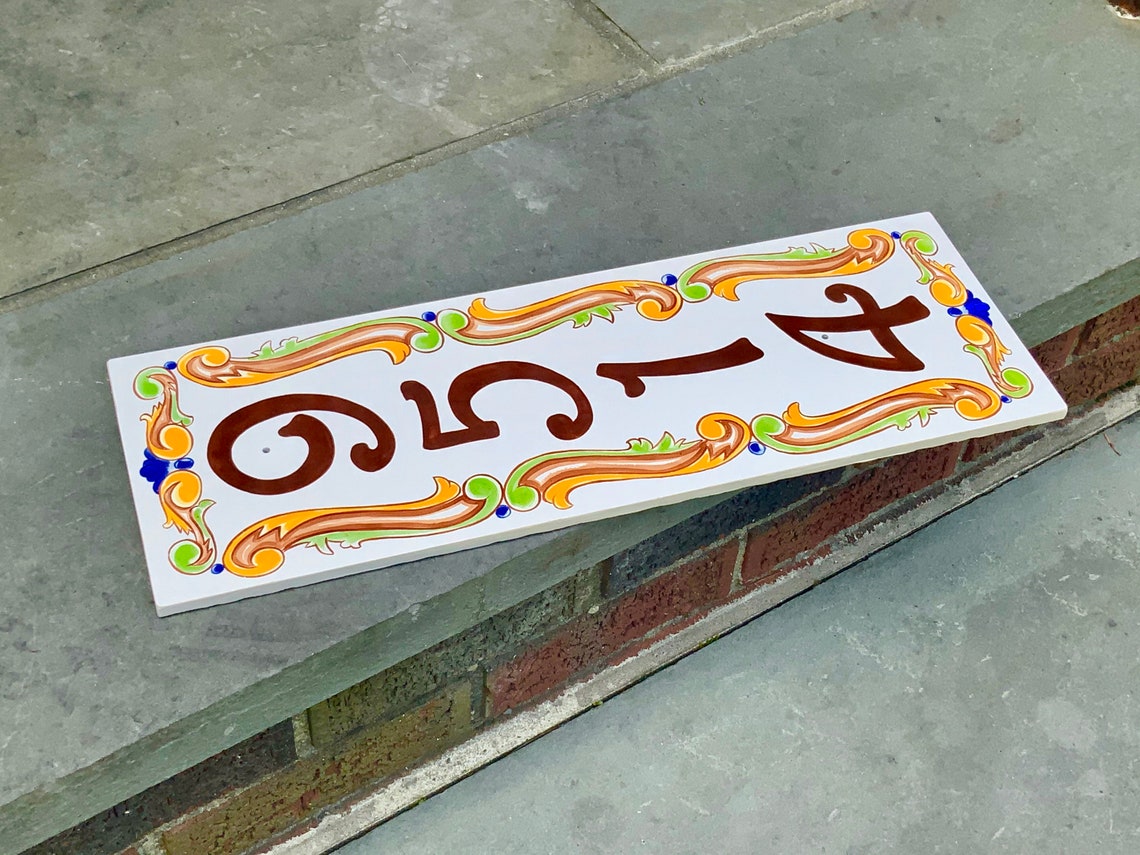 Vertical Ceramic House Numbers Numbers and Letters House Sign | Etsy