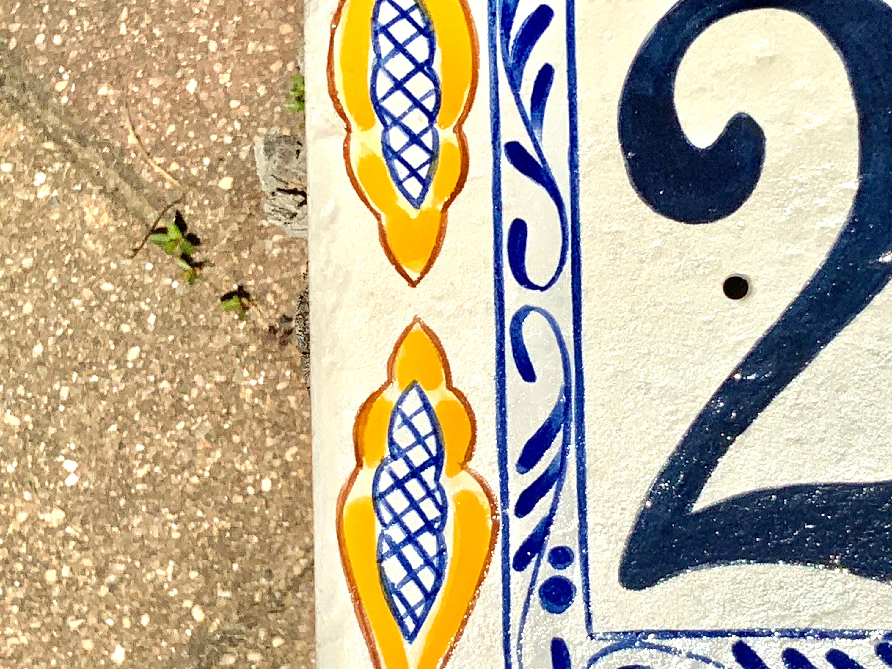 Spanish Decor House Sign Colorful House Numbers Plaque Custom | Etsy