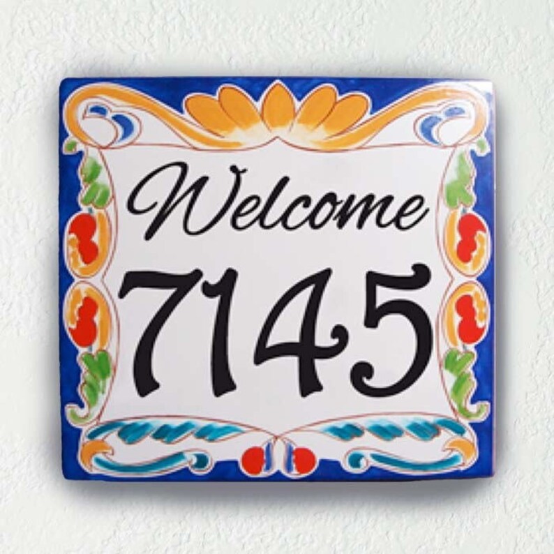 Large and Unique Custom Hand Painted Italian House Numbers - Etsy