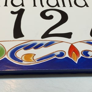 Vertical or Horizontal Large Italian House Number Plaque, Choose From 7 ...