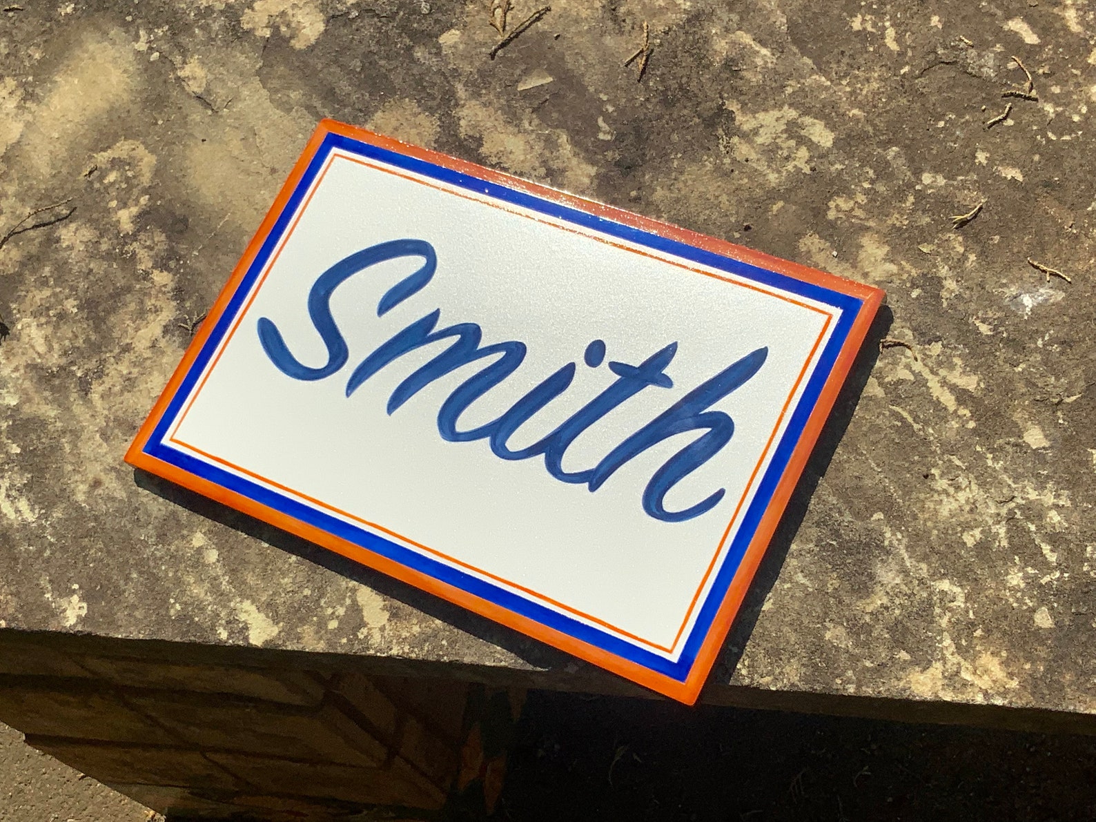 Choose Any 3 Colors Custom Hand Painted Ceramic Address Sign - Etsy