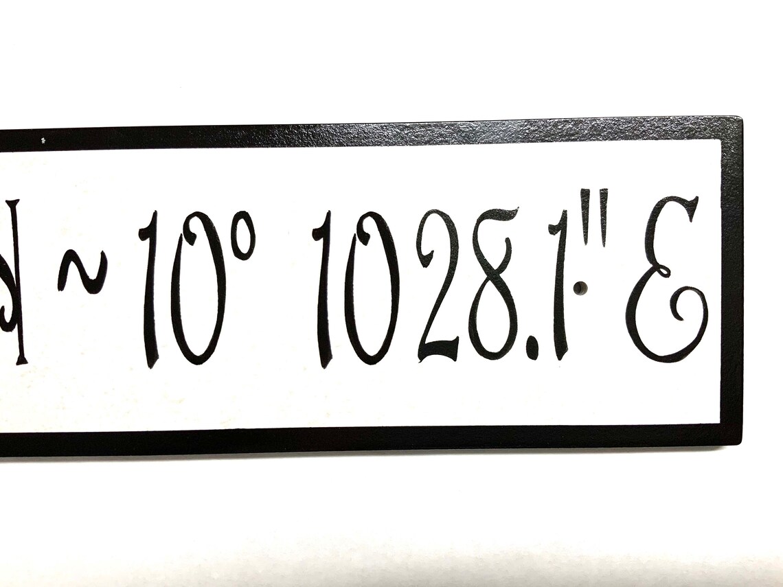 Coordinates Sign Latitude and Longitude GPS Coordinates | Etsy