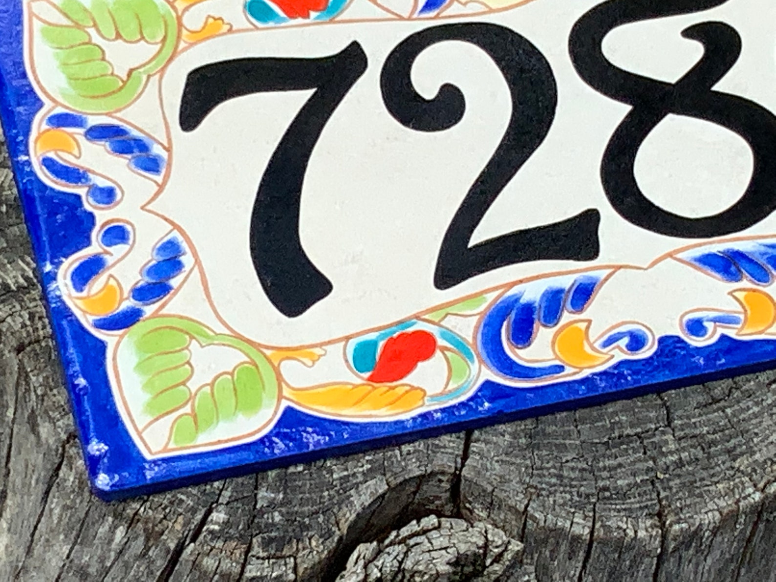 Cobalt Blue Italian House Number Plaque Decorative Hand | Etsy