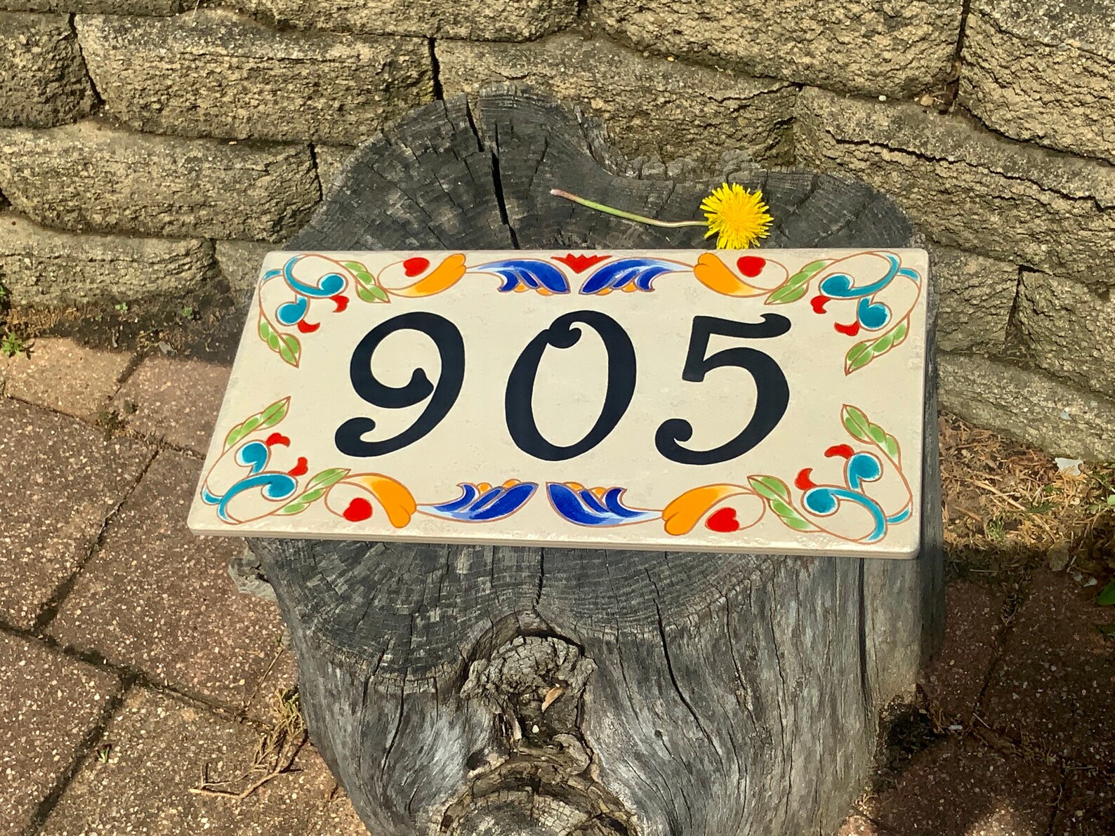 Hand Painted Victorian and Italian Style House Number Plaque - Etsy
