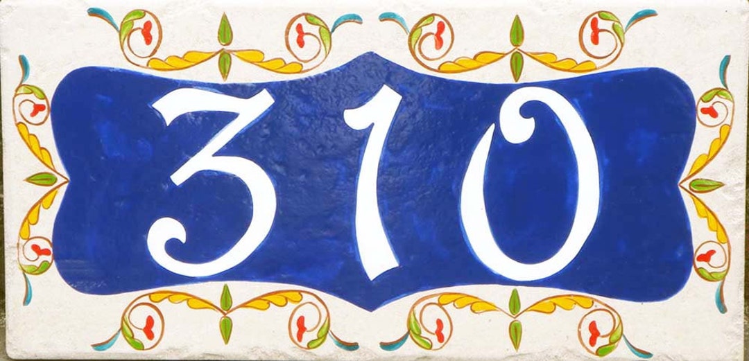 Ceramic House Number, House Number Plaque, Italian House Numbers Design ...