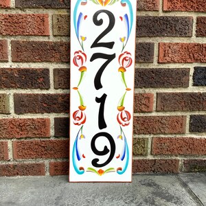 Vertical Ceramic House Numbers, Numbers and Letters House Sign Custom ...