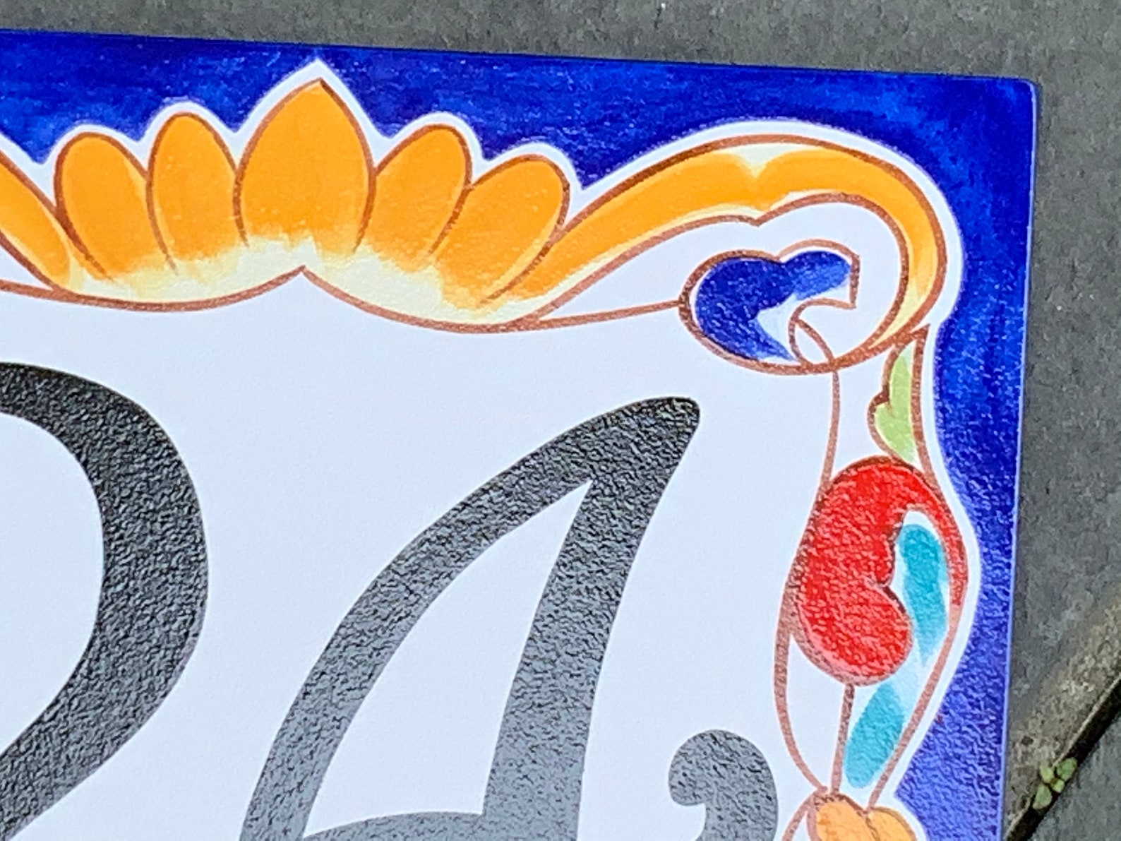 Small House Number Address Plaque Hand Painted Address Sign | Etsy