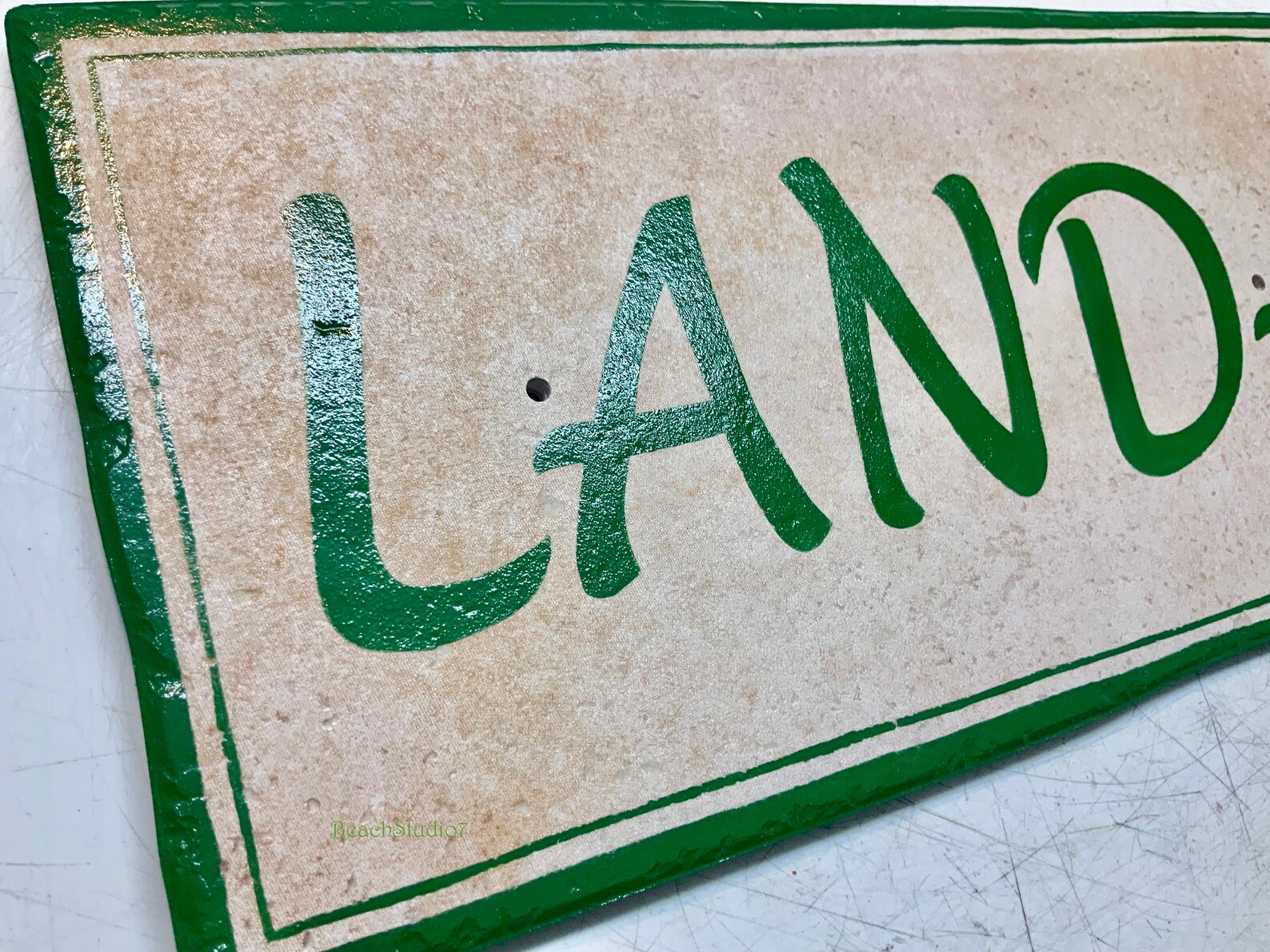 Green Custom House Number Sign Hand Painted Personalized Sign | Etsy