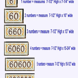 House Numbers With Frame Custom Address Tiles Sign, Ceramic Address ...