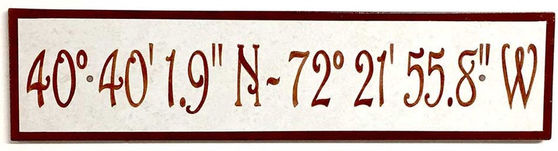 Coordinates Sign Latitude and Longitude GPS Coordinates - Etsy