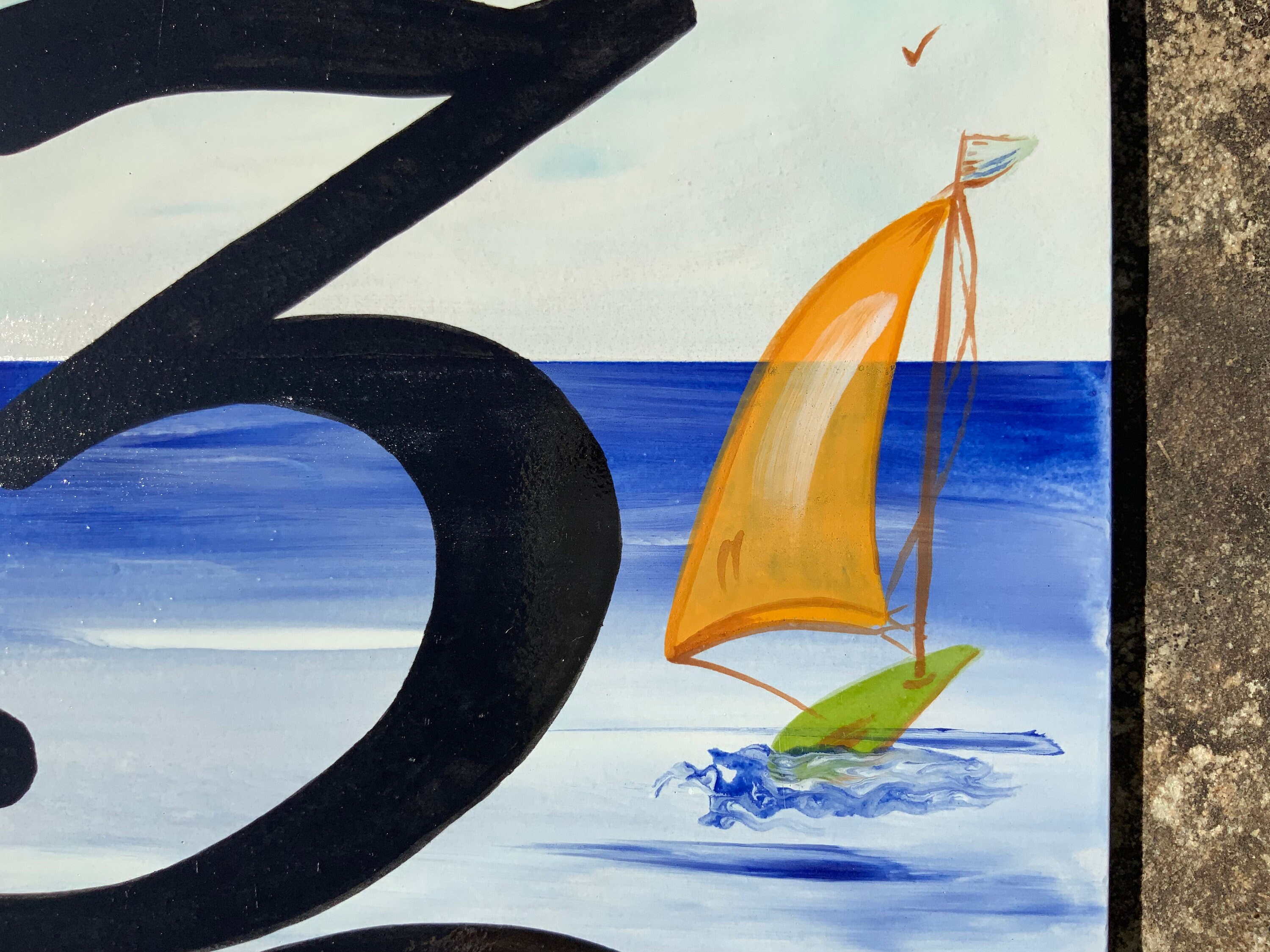 Vertical beach numbers Nautical Ocean house Number plaque | Etsy