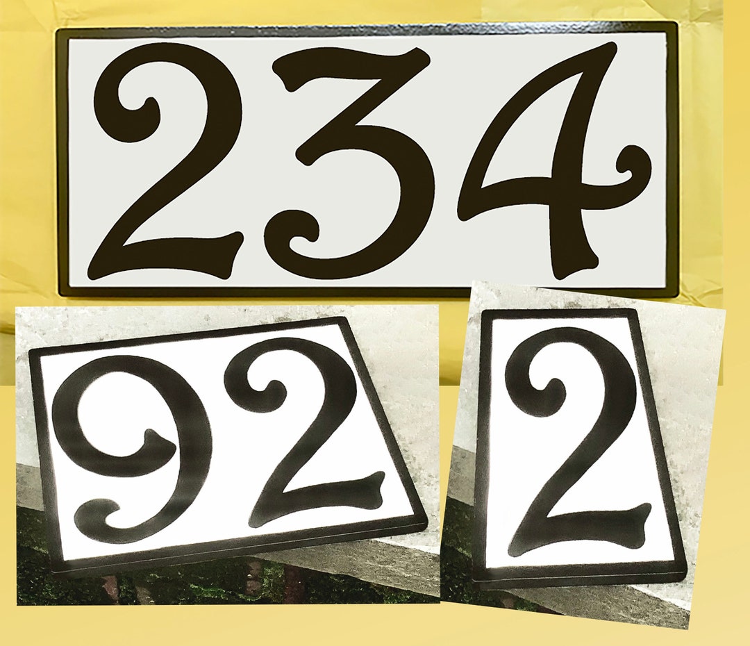 Large 5 Inch House Numbers, Choose From 6 Sizes. Modern Sign, Black ...