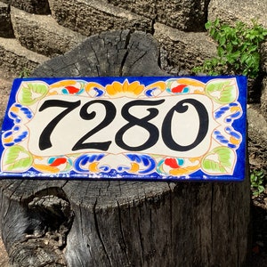 Colorful Ceramic House Number Plaque Personalized Address Numbers or ...