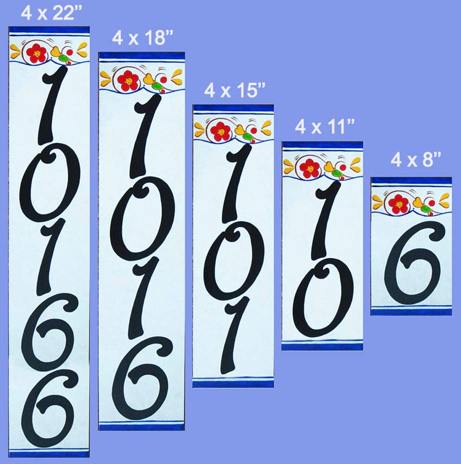 Vertical House Numbers for Post. Vertical Address Sign for Fence ...