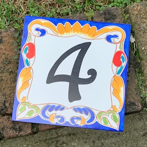 Small House Number Address Plaque Hand Painted Address Sign, House ...