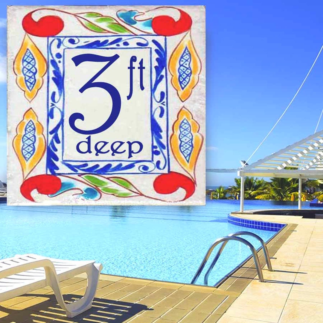 Swimming Pool Marker, Depth Marker, Any Design to Match Your Décor ...