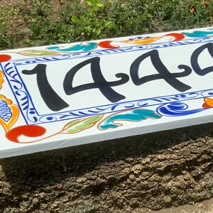 Custom Spanish Address Unusual House Numbers Hand Painted Ceramic Tile ...