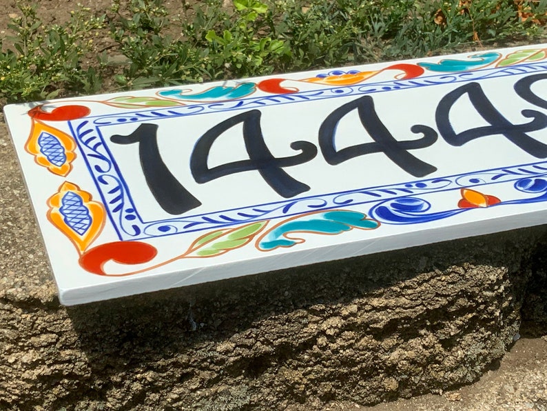 Custom Spanish Address Unusual House Numbers Hand Painted - Etsy