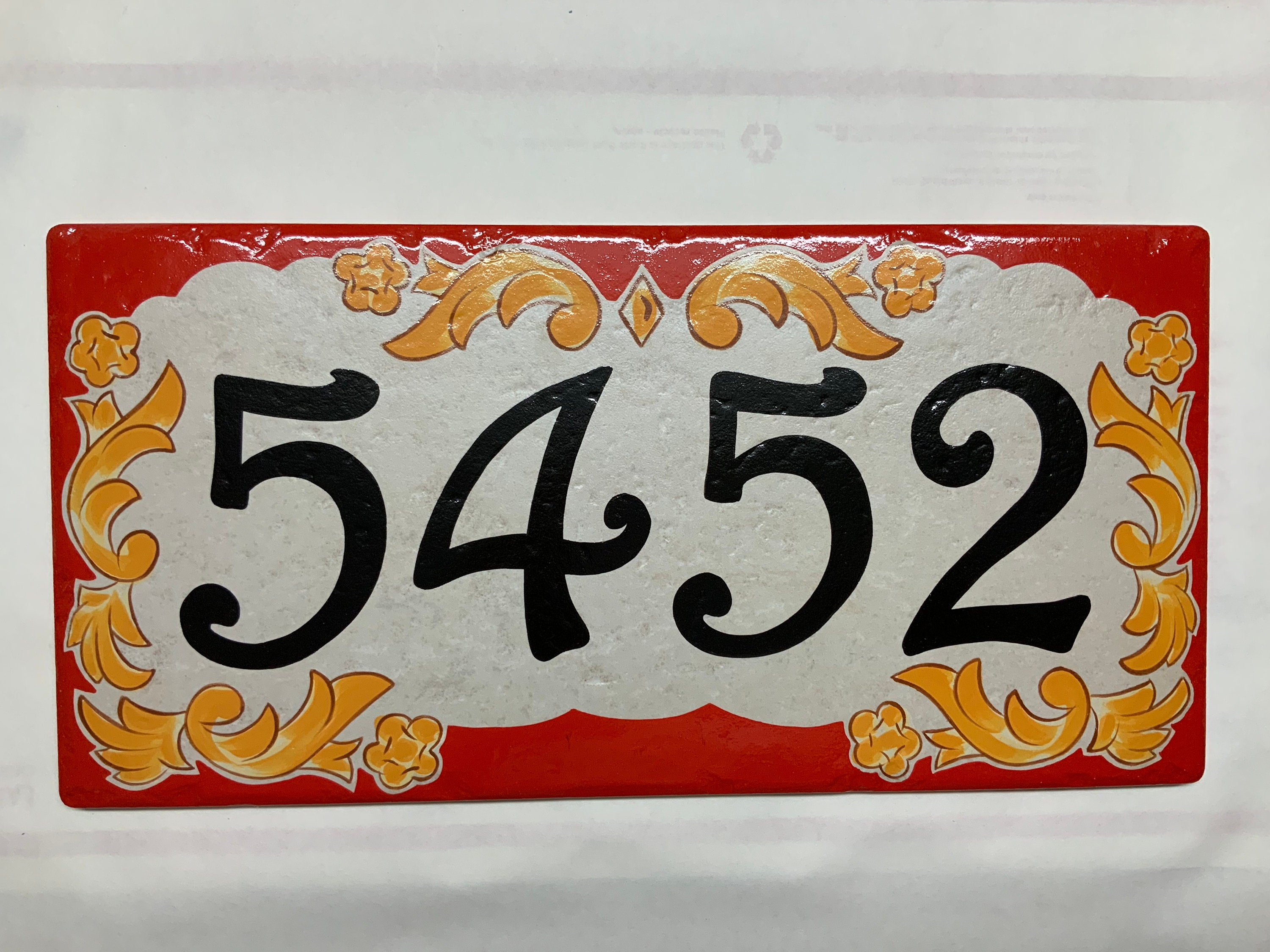 Unique Ceramic House Number plaque Hand Painted Italian House | Etsy